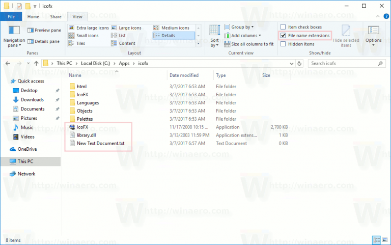 How to Show or Hide File Extensions in Windows 10