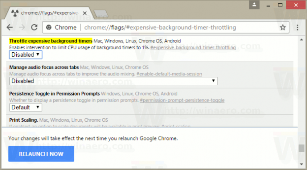 Disable Tab Throttling in Google Chrome