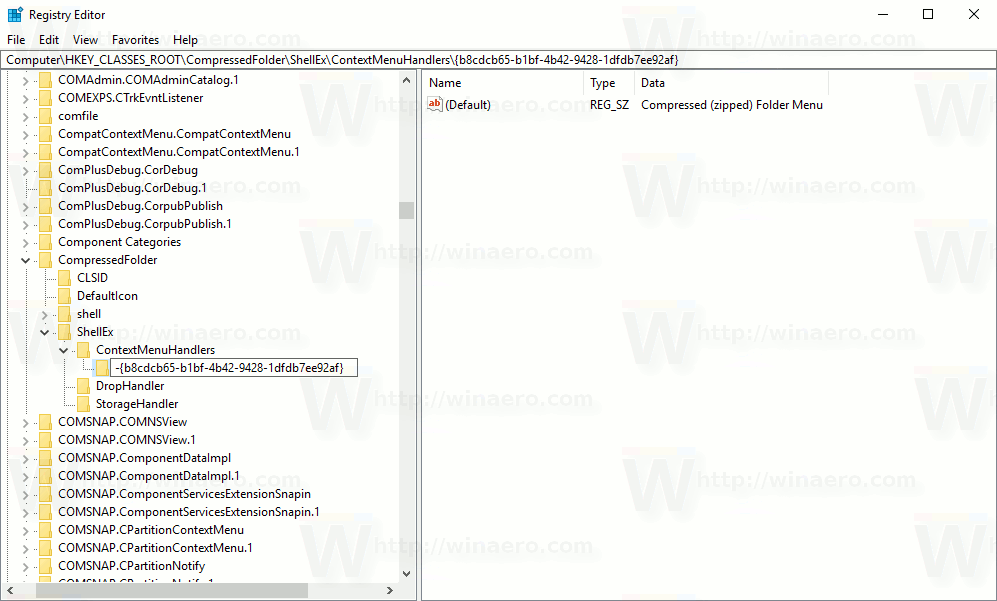 Remove Extract All from Context Menu in Windows 10