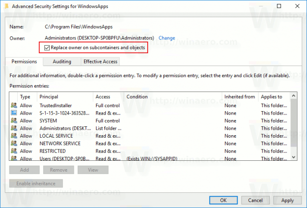 How to Open WindowsApps Folder in Windows 10