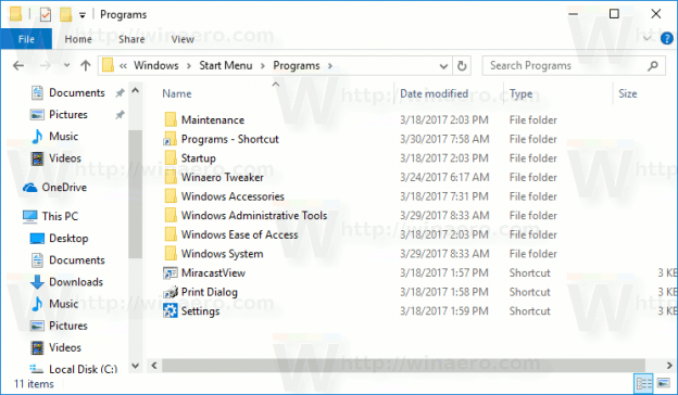 Rename Start Menu Items In All Apps In Windows 10