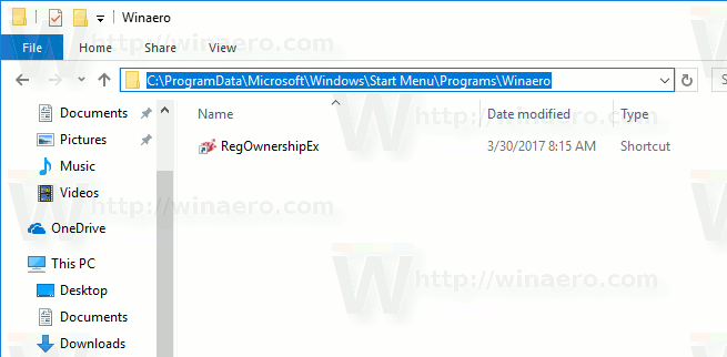 Add Items to All Apps in Start Menu in Windows 10
