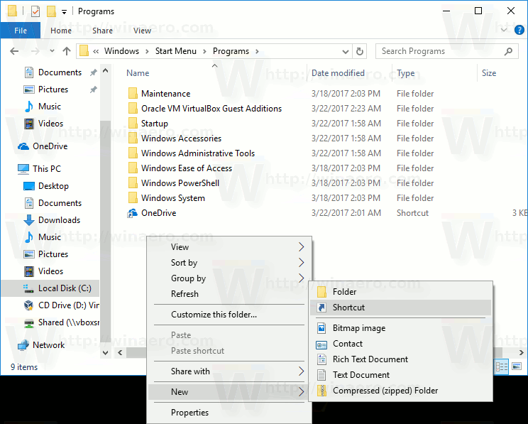 Add Items to All Apps in Start Menu in Windows 10