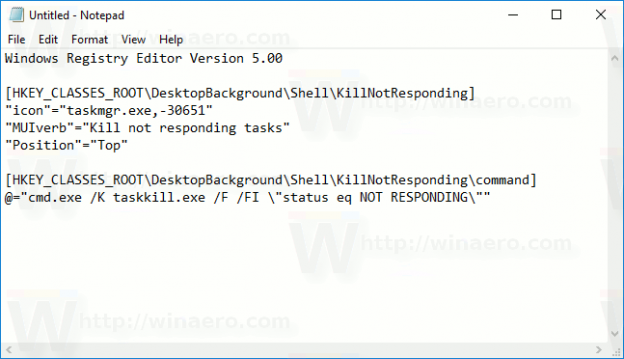 Kill All Not Responding Tasks in Windows 10