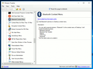Add Bluetooth Context Menu in Windows 10