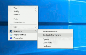 Add Bluetooth Context Menu in Windows 10