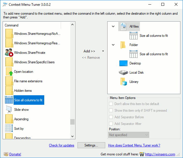 Add Size All Columns To Fit Context Menu In Windows 10