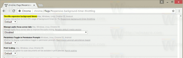 Disable Tab Throttling in Google Chrome