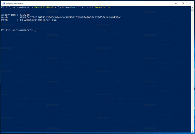 Get File Hash With Powershell In Windows 10