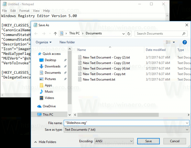 How to Add Slide Show Context Menu in Windows 10