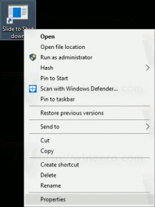 Create Slide to Shutdown Shortcut in Windows 10