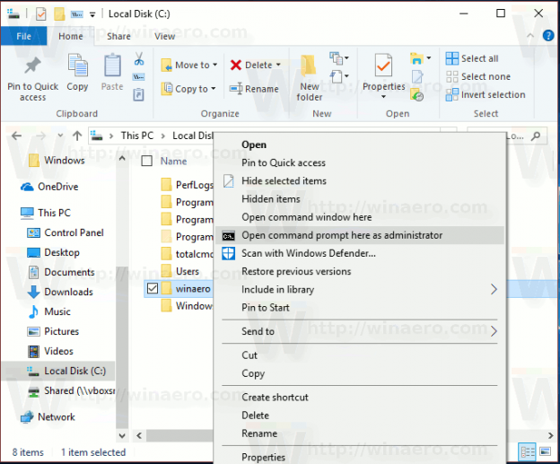 Add Command Prompt As Administrator Context Menu in Windows 10