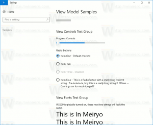 Enable Samples Page in Settings in Windows 10