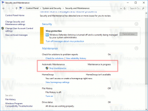 Manually Start or Stop Maintenance in Windows 10