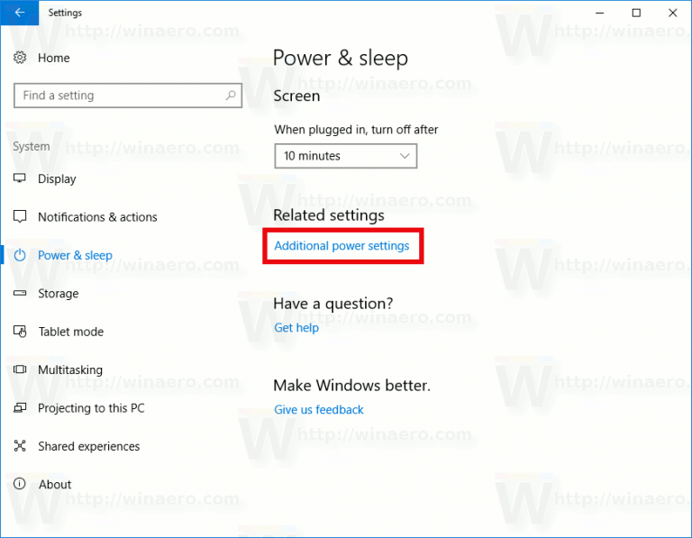 Change Computer Sleep After Time in Windows 10