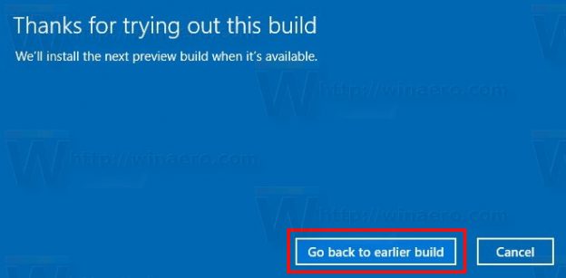 How To Go Back to the Previous Build in Windows 10