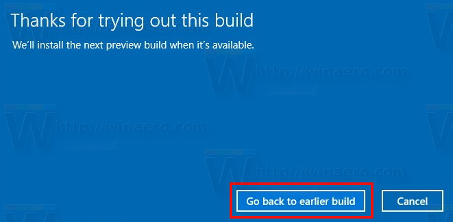 How To Go Back to the Previous Build in Windows 10