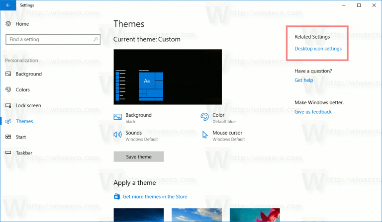 Enable Desktop Icons in Windows 10 Creators Update