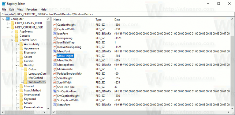 Change Menu Text Size in Windows 10 Creators Update