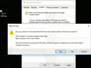 How to Move the Searches Folder in Windows 10