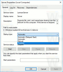 How to Disable A Service in Windows 10