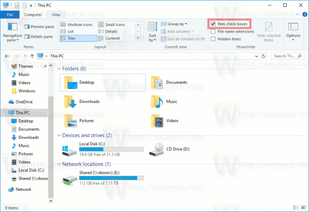 Enable Check Boxes In File Explorer In Windows 10