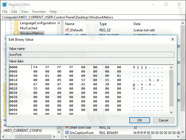 Change Icon Text Size in Windows 10 Creators Update