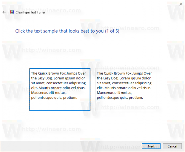 Change ClearType Font Settings in Windows 10