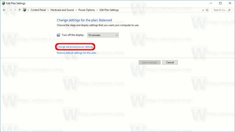 How to Restore Power Plan Default Settings in Windows 10