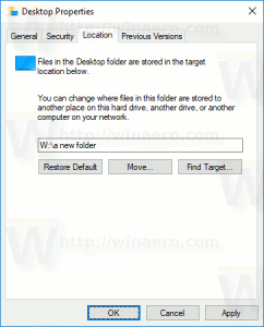 How to Move the Desktop Folder in Windows 10