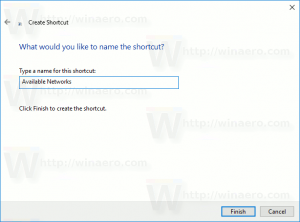 Create Show Available Networks Shortcut in Windows 10