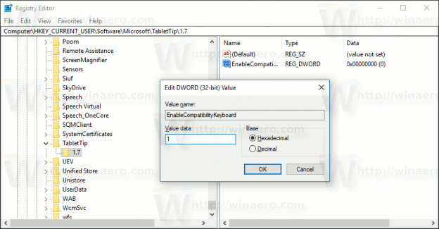 Enable Standard Layout In Touch Keyboard In Windows 10