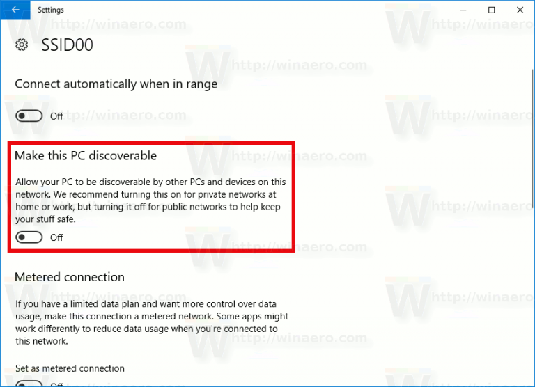 Enable or Disable Network Discovery in Windows 10