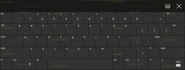 Enable Standard Layout In Touch Keyboard In Windows 10