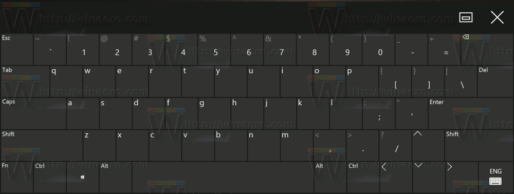 Enable Standard Layout In Touch Keyboard In Windows 10