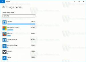 Reset Network Data Usage in Windows 10