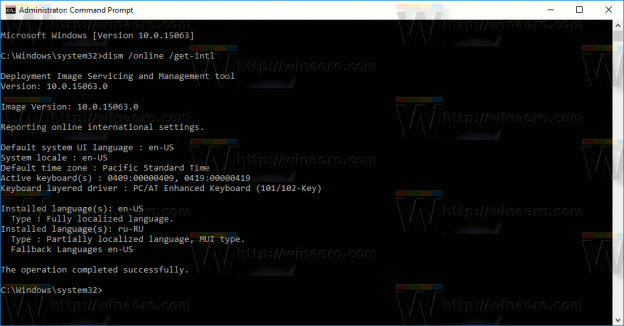 Find Default System Language in Windows 10