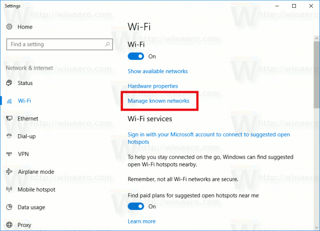Add Wireless Network Profile in Windows 10