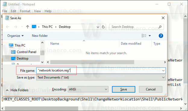 Add Network Location Type Context Menu In Windows 10