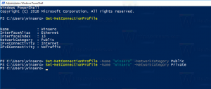 Change network location type with PowerShell in Windows 10