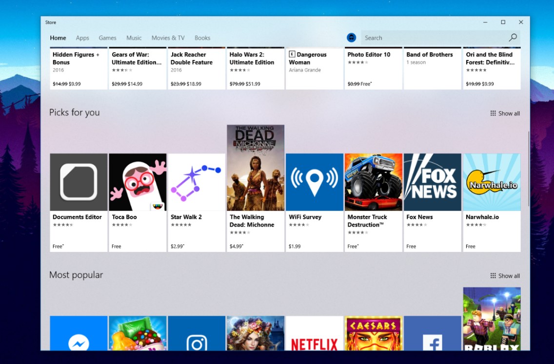Fluent Design comes to Windows Store in Windows 10