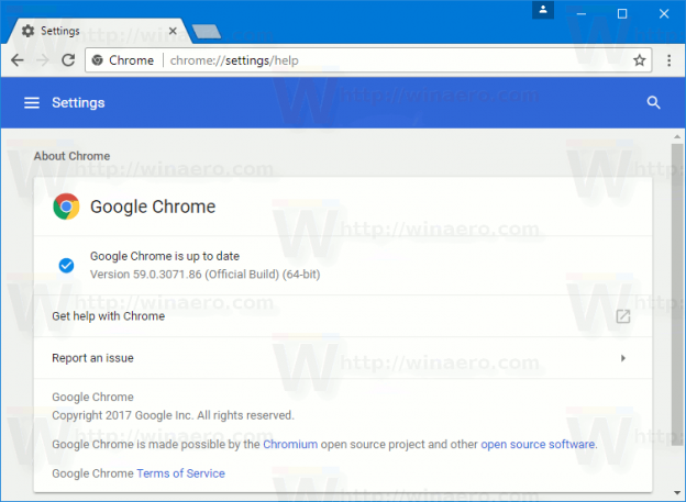 Chrome 59 is out with Material Design settings