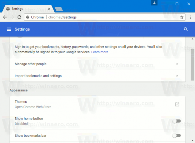 Chrome 59 is out with Material Design settings