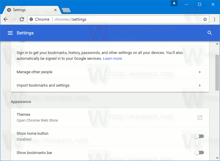 Chrome 59 is out with Material Design settings