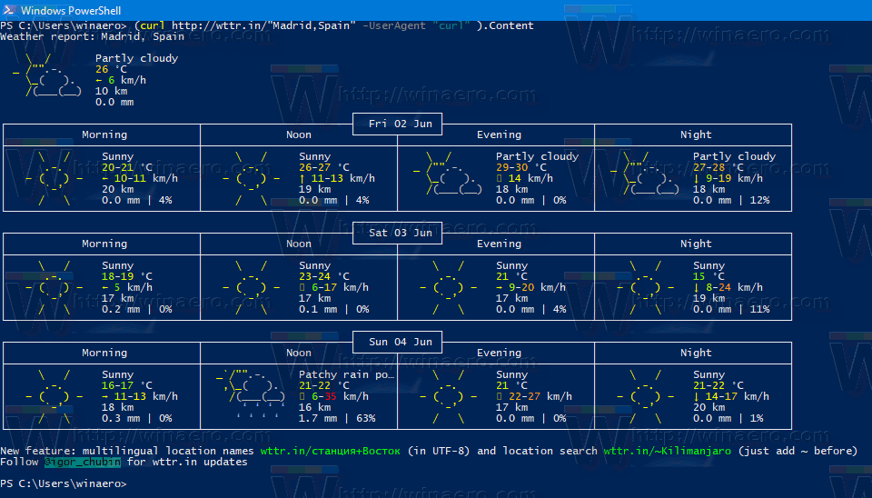 How To Get Weather Forecast In Powershell