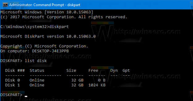 Securely Wipe a Disk with Diskpart in Windows 10