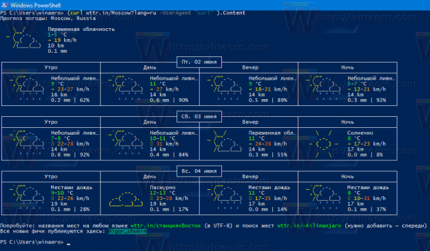 How to Get Weather Forecast In PowerShell