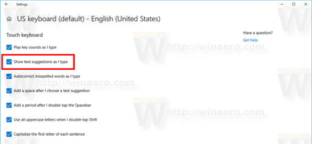 Disable or Enable Suggestions For Touch Keyboard in Windows 10 Disable or Enable Suggestions For Touch Keyboard in Windows 10
