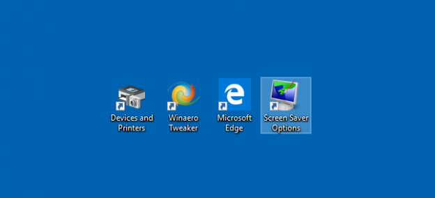 Create Screen Saver Options Shortcut in Windows 10