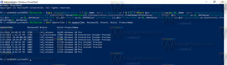 Find Your Windows Upgrade History with PowerShell